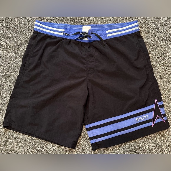 Speedo | Swim | Vintage Speedo Mens Swim Trunks Blue Black Size M ...